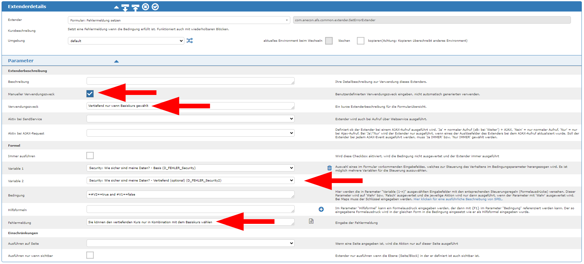 Pflichtfelder, Hilfetexte und Fehlermeldungen - aforms