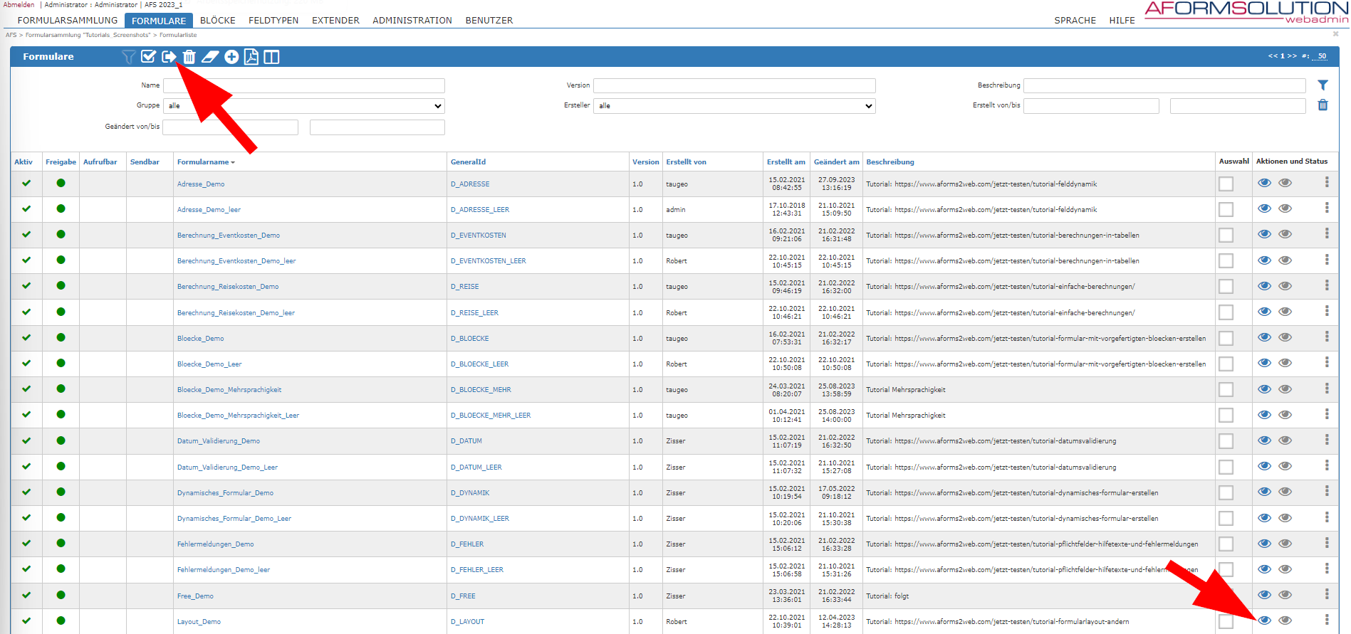 Change form layout - aforms