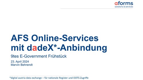 Rückblick & Vorträge: E-Government Frühstück 2024 - aforms