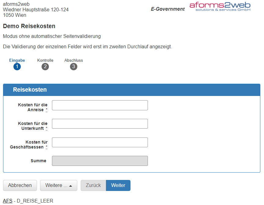 Simple calculations - aforms