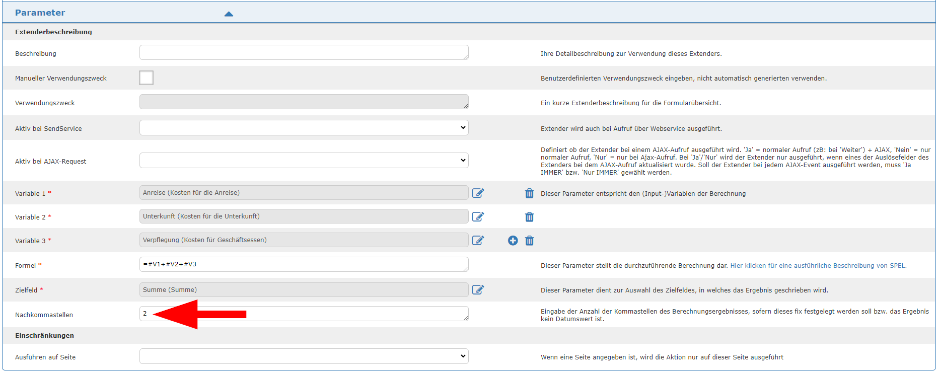 Simple calculations - aforms